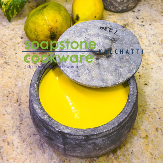 Curd Jar/Salt jar (TREATED) 1-1.4 liters – Soapstonecookware-Kalchatti