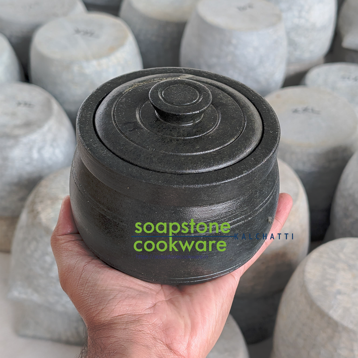 Curd Jar (TREATED) 130 ml – Soapstonecookware-Kalchatti